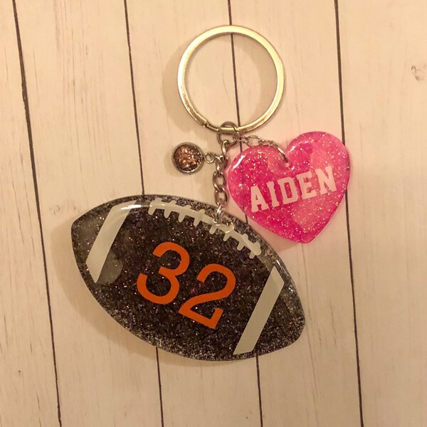 Football Keychain - Etsy