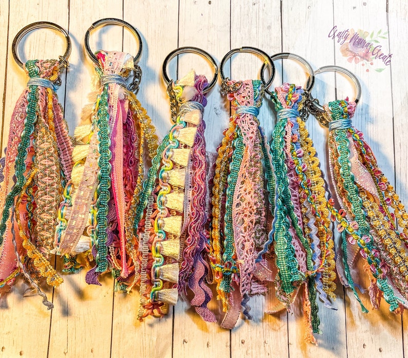 Colorful Ribbon Tassel Keychain/bag Accessories/tote Bag Tassel - Etsy