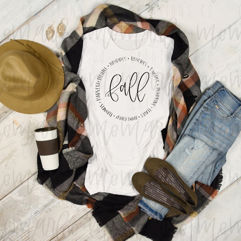 Fall Circle Svg Fall Bucket List Dxf Fall Digital Cut File - Etsy