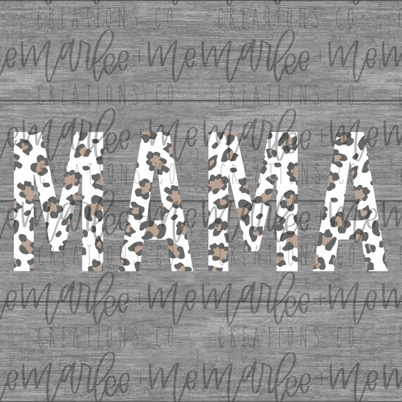Mama Leopard Print PNG Printable Digital Download Clipart - Etsy
