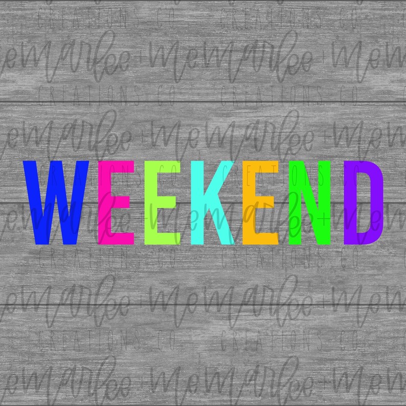 Bright Weekend PNG Printable Digital Download Clipart - Etsy