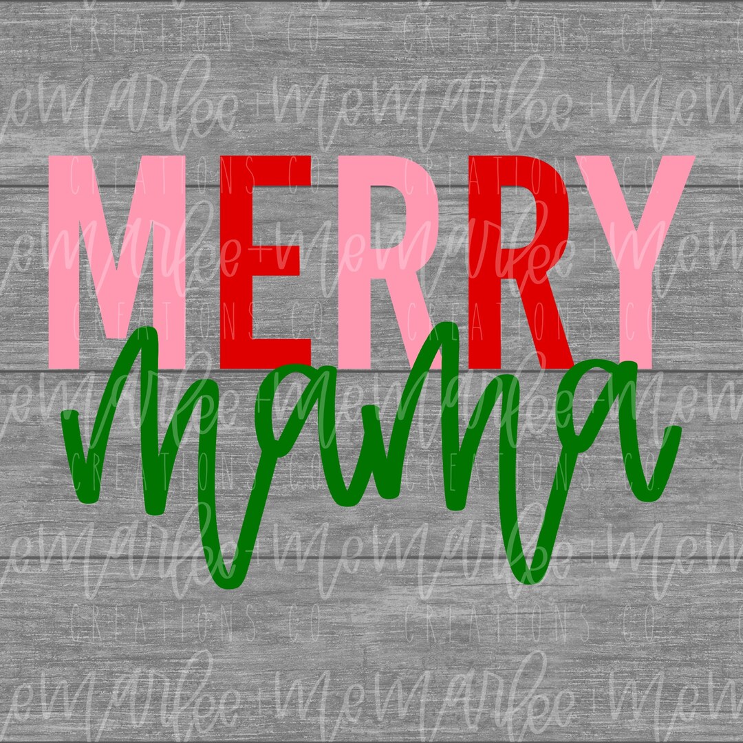 Merry Mama PNG Printable Digital Download Clipart Sublimation Design - Etsy