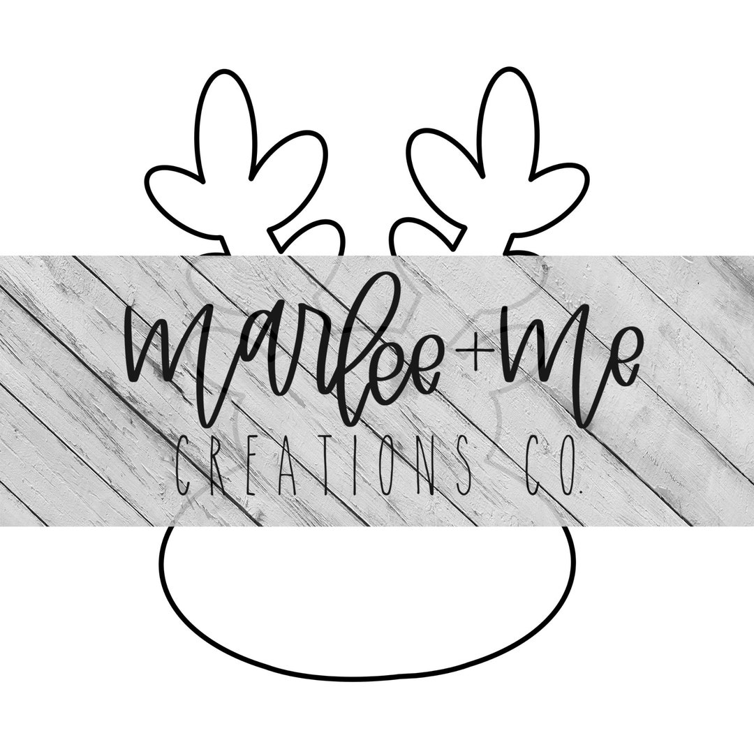 Reindeer Door Hanger Template - Etsy