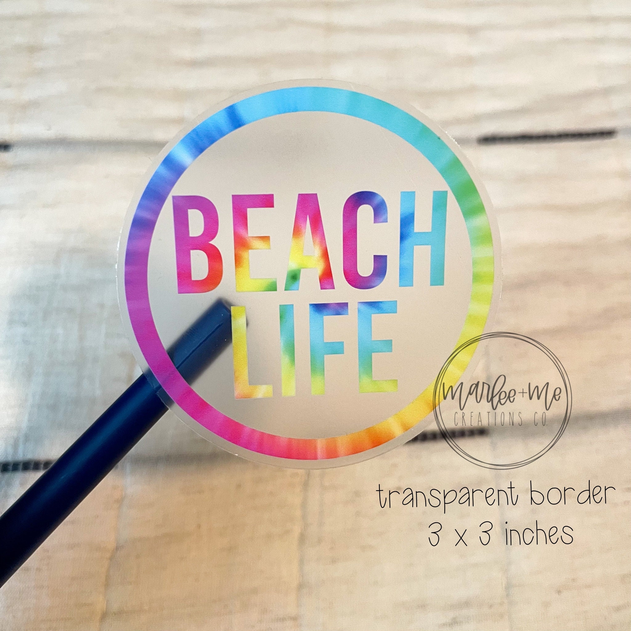 Beach Life Sticker Vinyl Sticker Waterproof and - Etsy