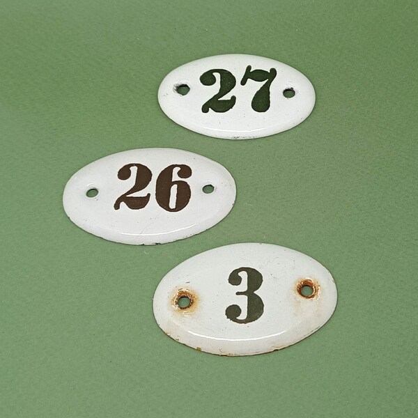 Enamel House Numbers - Etsy