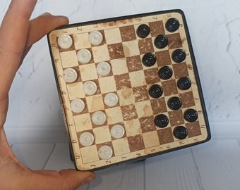 Vintage Checkers Set - Etsy