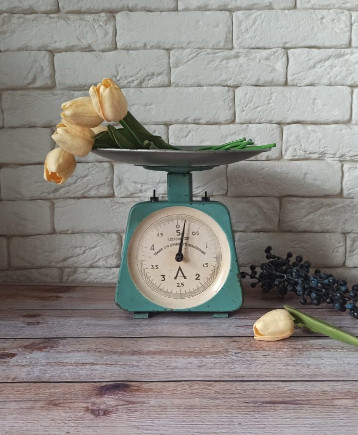 Vintage Metal Kitchen Weighing Scale Rustic Scale Antique | Etsy