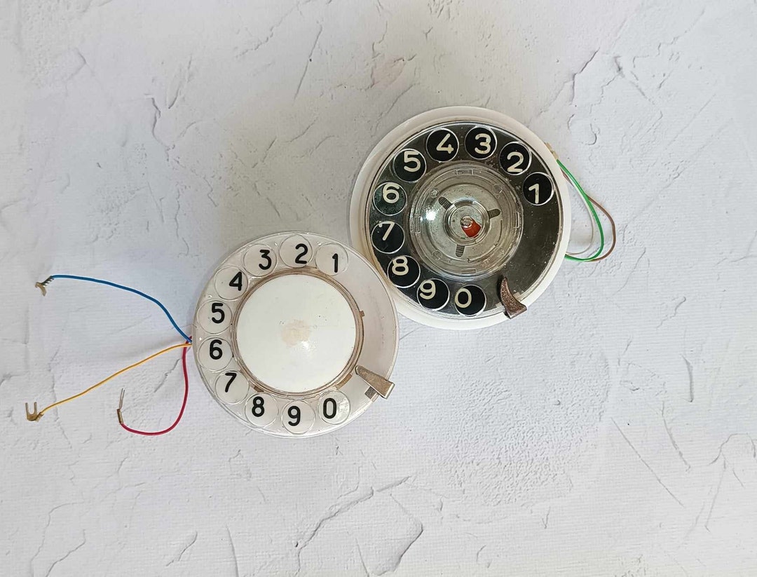 Set Vintage Dial Disk for Rotary Telephone, 2 Pieces USSR Rotary Dial ...