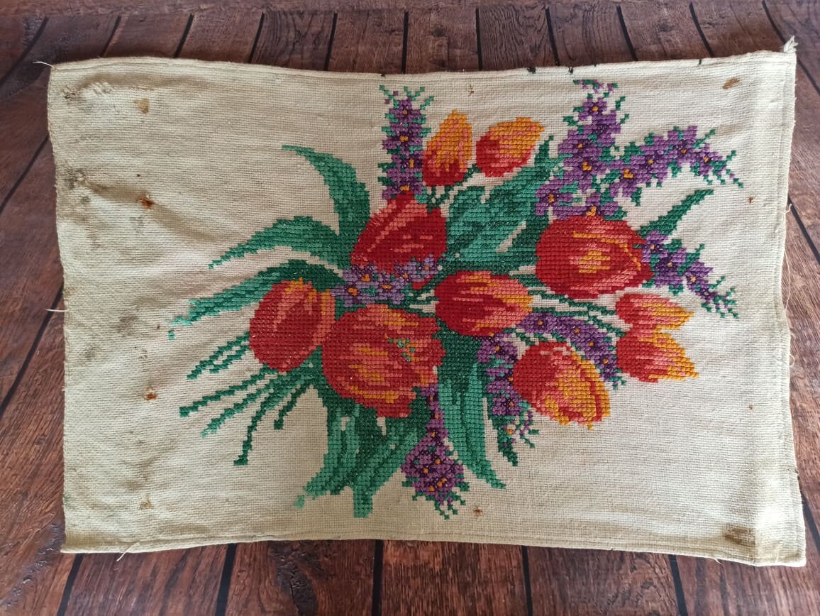 Rare Embroidery Vintage Hand Embroidery Painting Antique - Etsy