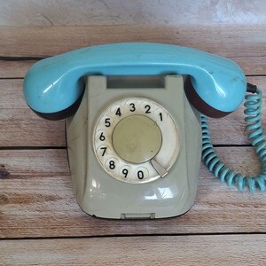 Vintage Turquoise Telephone Retro Decor Vintage Home Decor Desk Phone ...