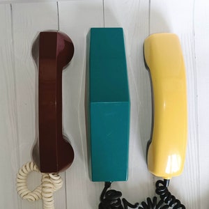 Set Vintage Rotary Telephone Parts, Handset From a Landline Phone of ...