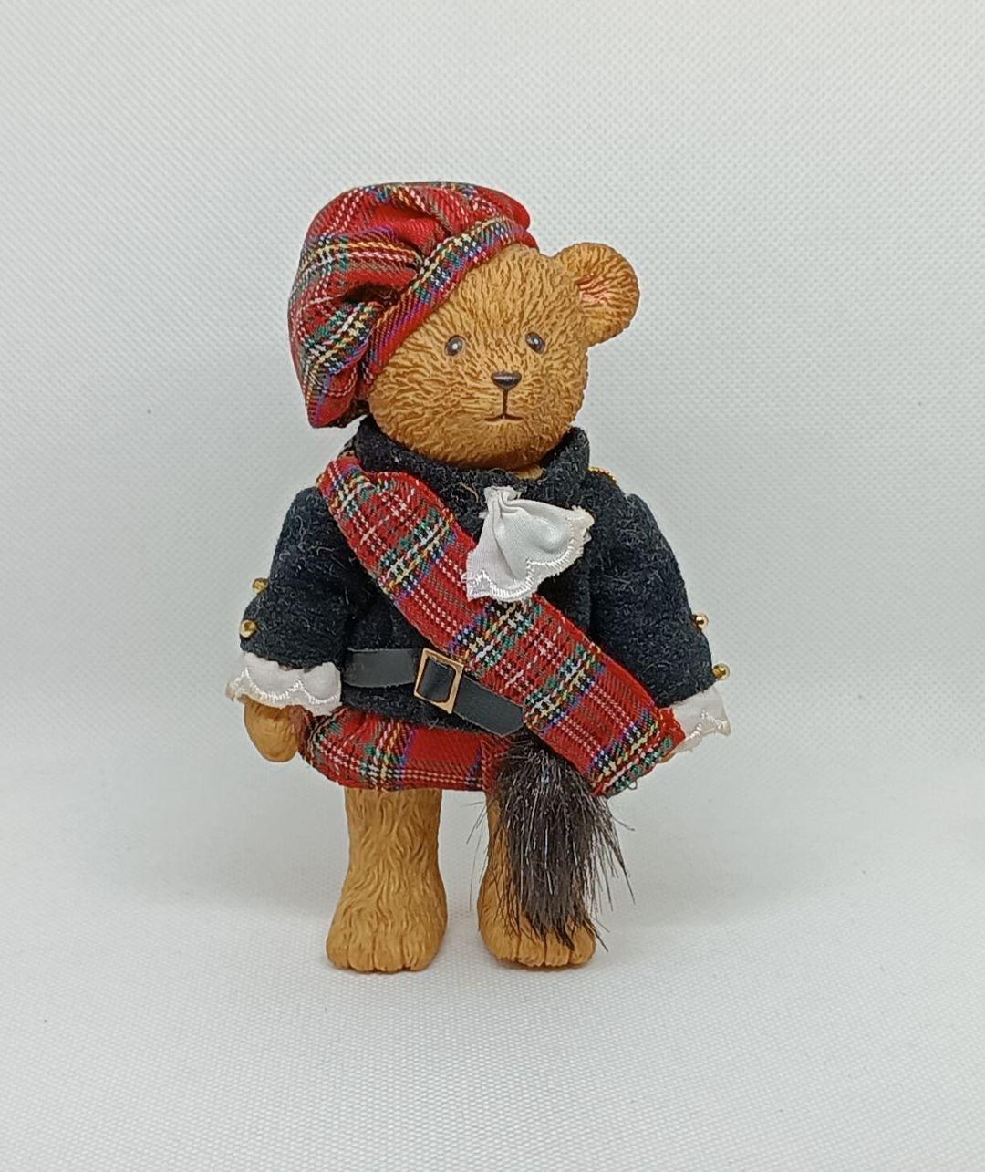 Vintage Scottish Dressed Teddy Figurine, Russ Teddy Town Scottish ...
