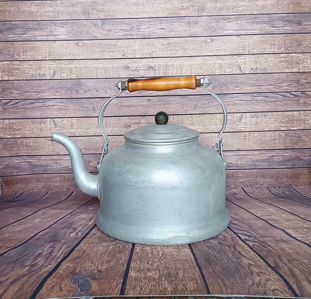 Antique Large Aluminum Teapot 1950 USSR Teapot Vintage Home Decor ...