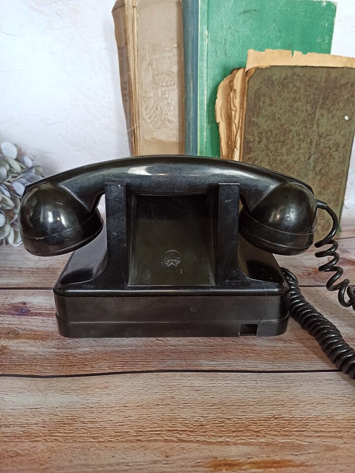 1950 Vintage Telephone Retro Office Decor Carbolite Phone Old | Etsy