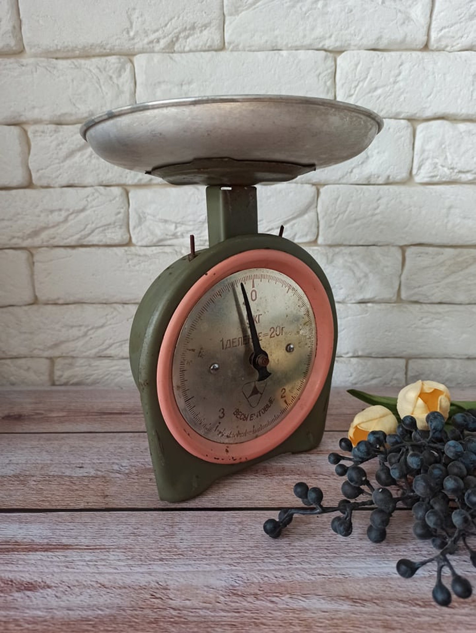 Antique Metal Kitchen Weighing Scale Antique Scales of the - Etsy