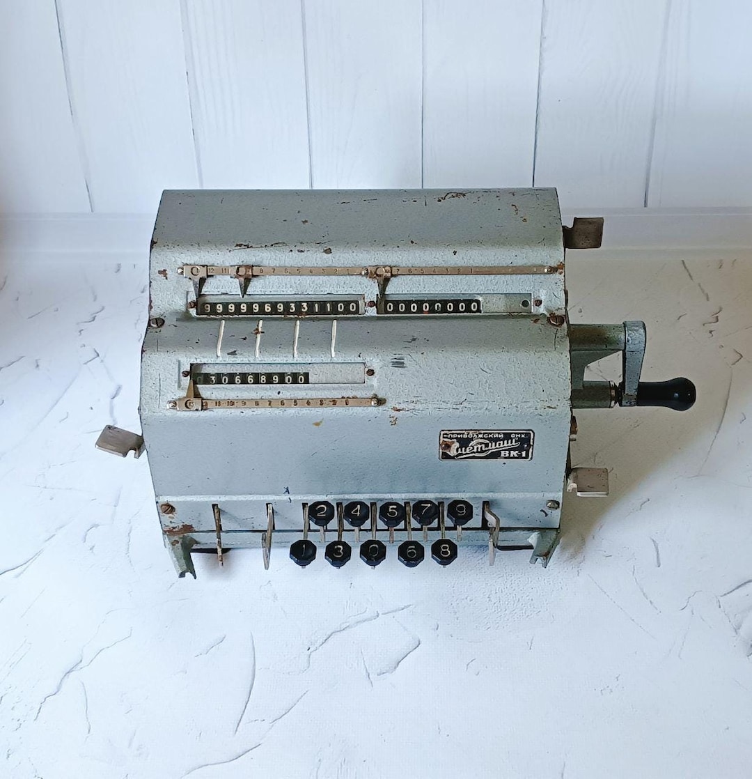 Vintage Soviet Mechanical Adding Machine Calculator Arithmometer USSR ...