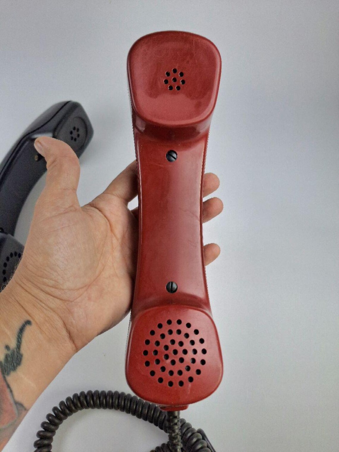 Set Vintage Rotary Telephone Parts, Handset From a Landline Phone of ...