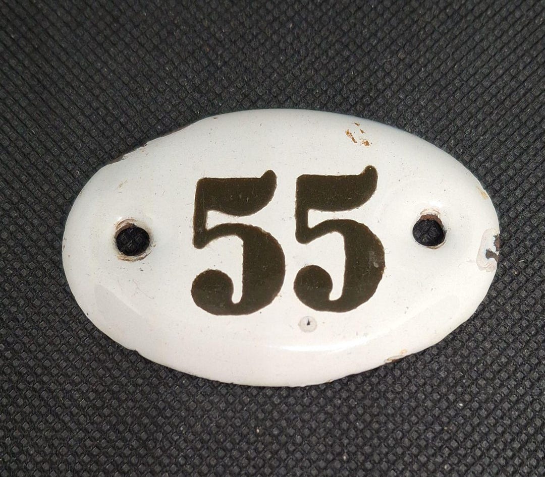 Vintage Enamel Numbers, Soviet Enamel Door Numbers, Enameled Door Signs ...