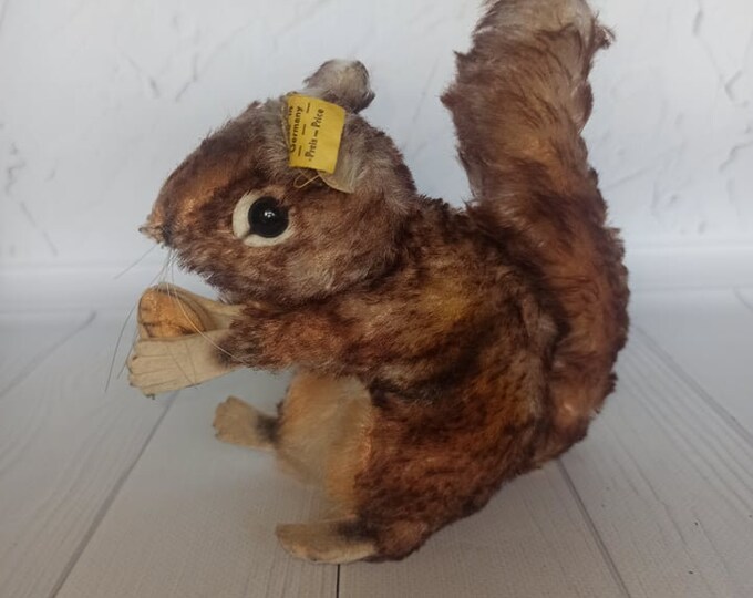 Antique 50's Era Squirrel Toy by Steiff 4317.03 Brown Mohair Steiff ...