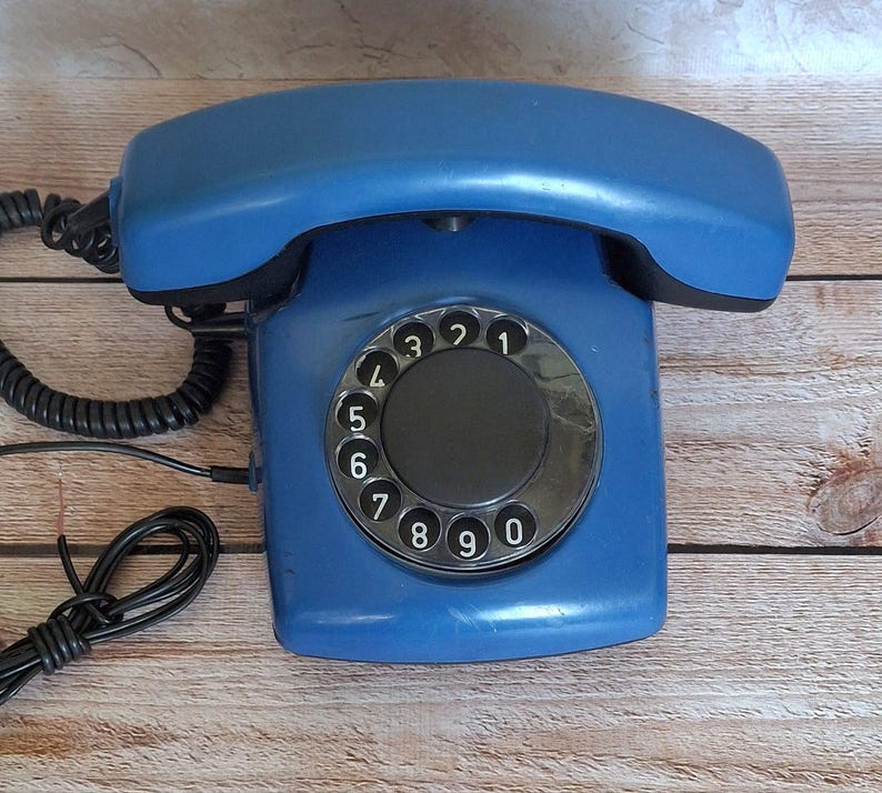 Retro Desk Phone Vintage Telephone Old Office Decor Dial Disc Phone ...
