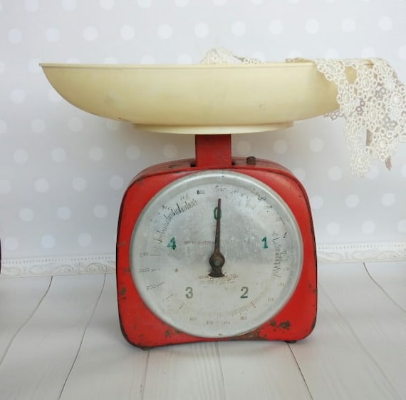 Antique Metal Kitchen Weighing Scale Antique Scales of the - Etsy