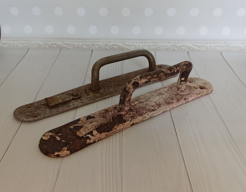 Set Vintage Door Handle Large Door Handle With Key Hole Old - Etsy