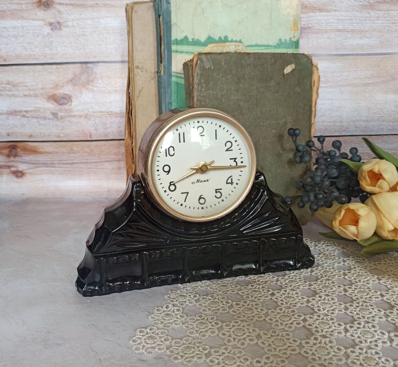 Antique Clock Vintage 50s Mantel Clock Vintage Home Decor | Etsy