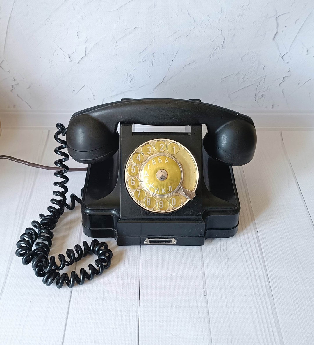 Antique KGB Phone 1960 Vintage Carbolite Telephone Retro Office Decor ...