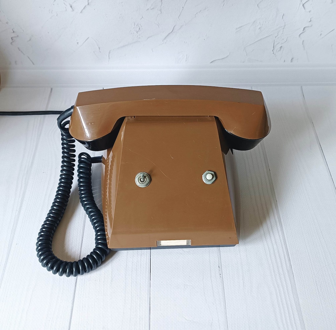 Retro Office Decor Old Brown Phone Vintage Home Decor Vintage Telephone ...