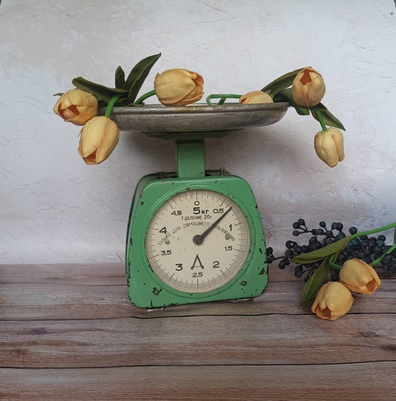 Antique Metal Kitchen Weighing Scale Antique Scales of the - Etsy