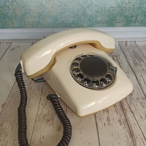 Desktop Vintage White Phone Retro Office Decor Old Phone Vintage Home ...