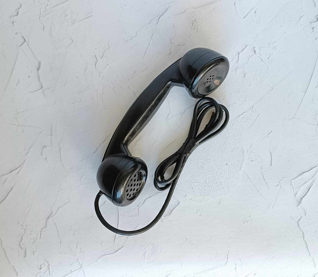Vintage Rotary Telephone Parts, Handset From a Landline Phone of the ...