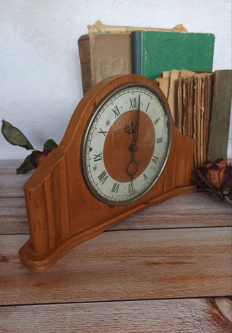 Vintage 50s Vintage Home decor Retro Clock the USSR Vintage | Etsy
