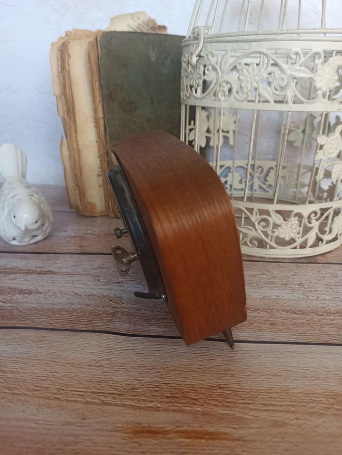 Antiques 60s Vintage decor Soviet clock Wooden table clock | Etsy