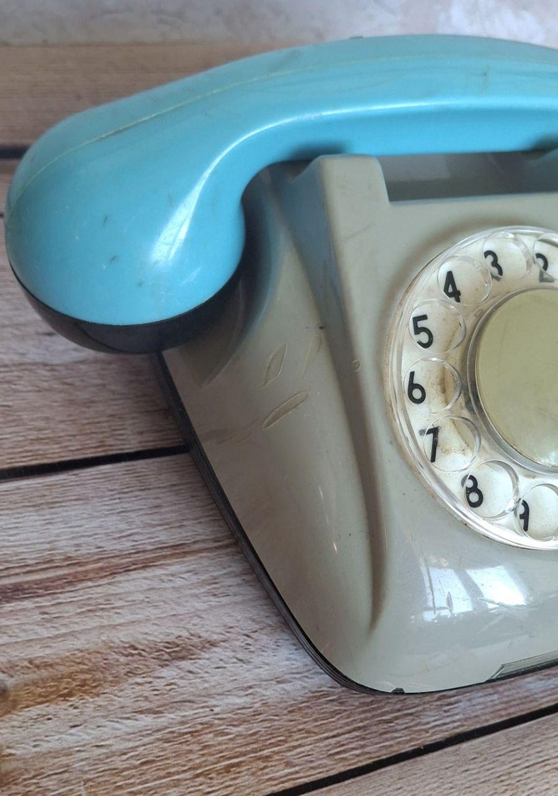 Vintage Turquoise Telephone Retro Decor Vintage Home Decor Desk Phone ...