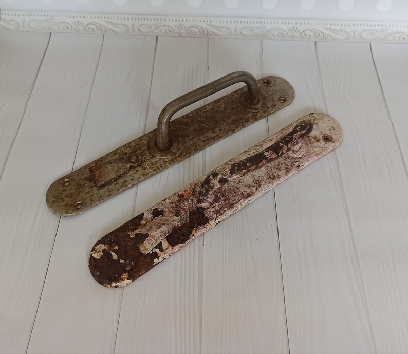 Set Vintage Door Handle Large Door Handle With Key Hole Old - Etsy