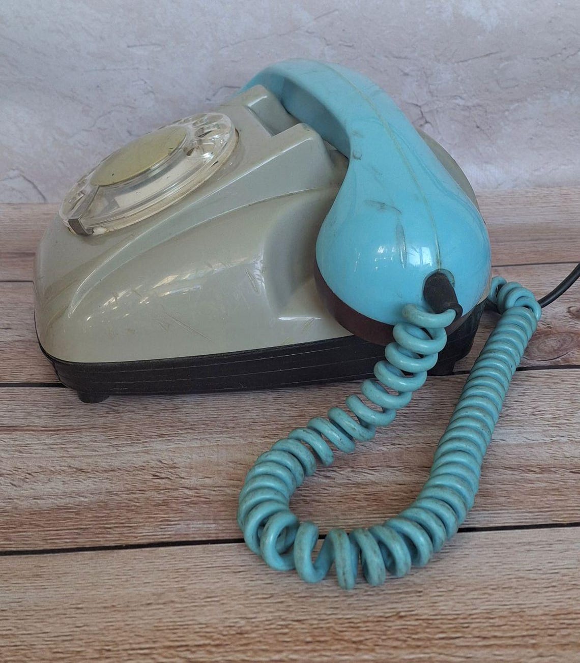 Vintage Turquoise Telephone Retro Decor Vintage Home Decor Desk Phone ...