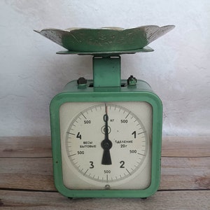 Antique Metal Kitchen Weighing Scale Antique Scales of the - Etsy