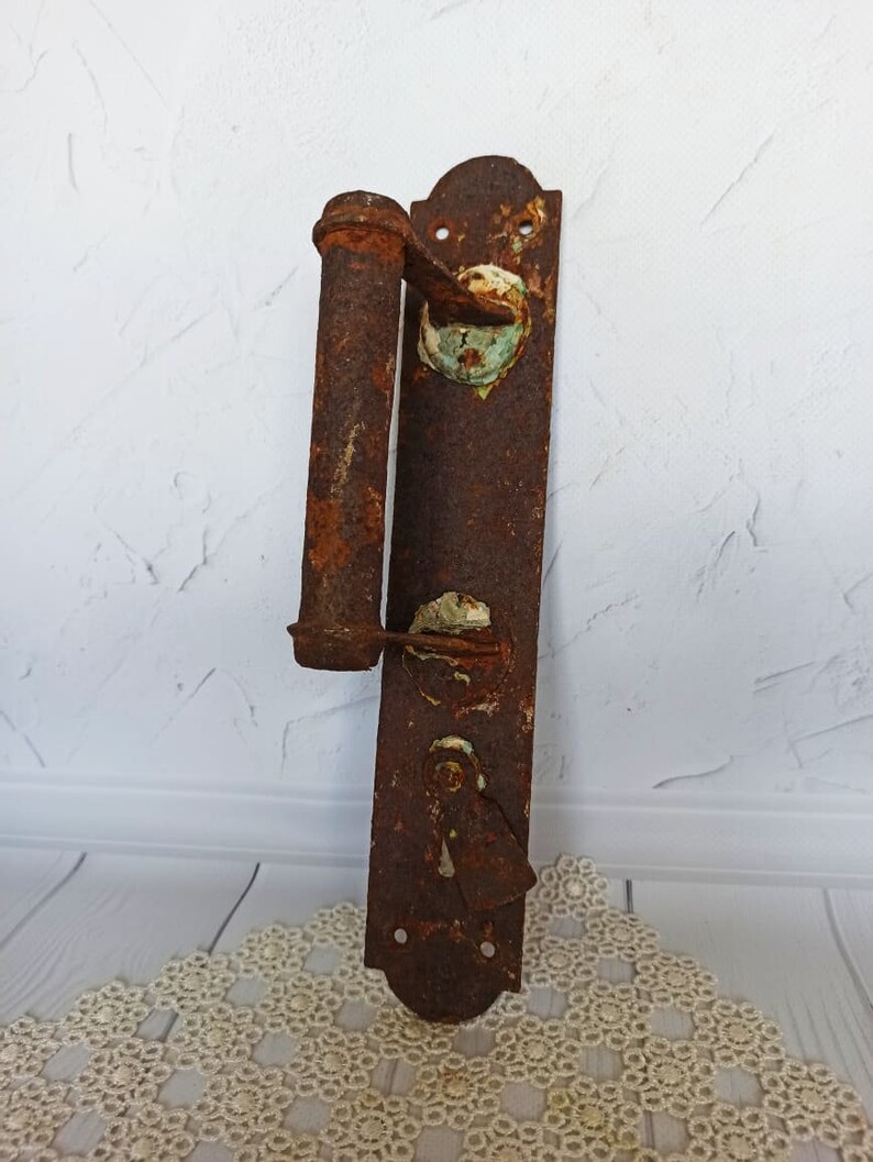 Vintage Door Handle Large Door Handle With Key Hole Old Barn | Etsy