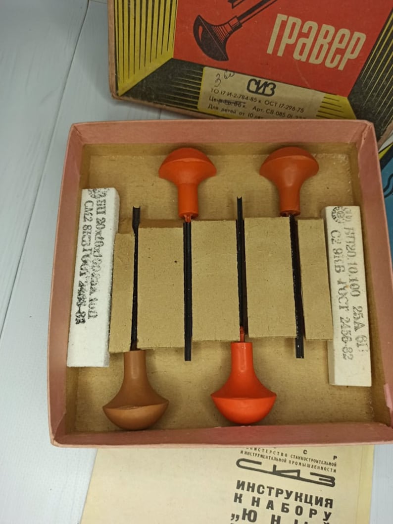 USSR Engraving Tool Set Stichel for Engraving Set of Chisels - Etsy