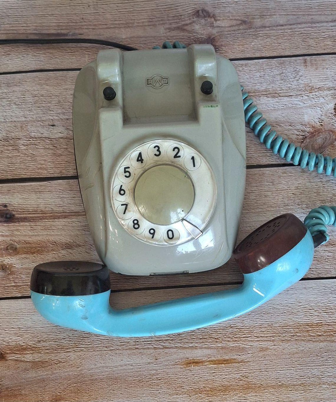 Vintage Turquoise Telephone Retro Decor Vintage Home Decor Desk Phone ...