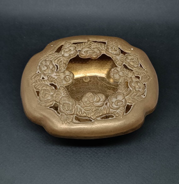 Vintage Bronze Victorian Jewelry Box, Rose Box, Bronz… - Gem