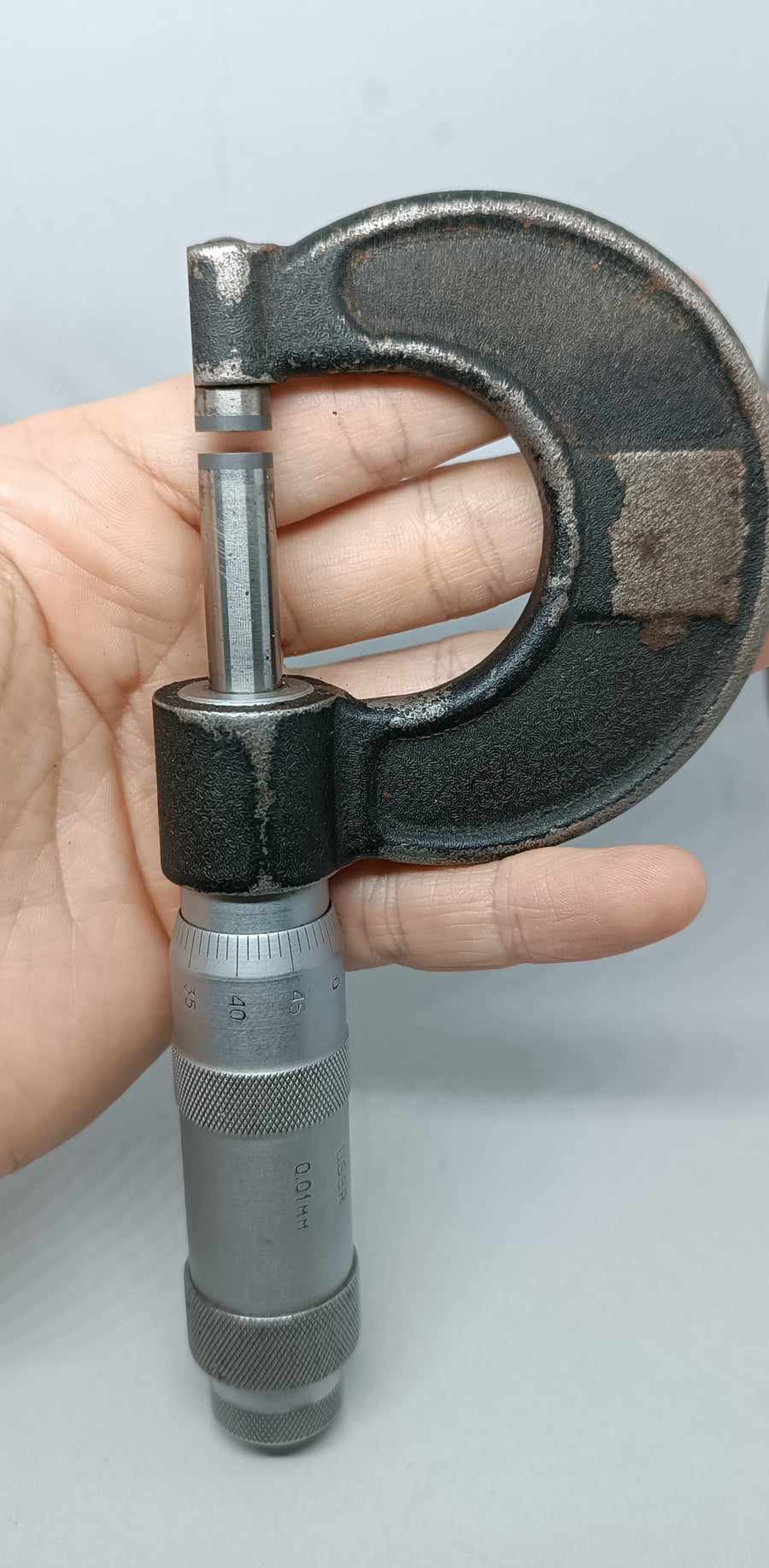 Vintage MICROMETER MK 0-25 Mm. Mechanical Measuring Device Made in USSR ...