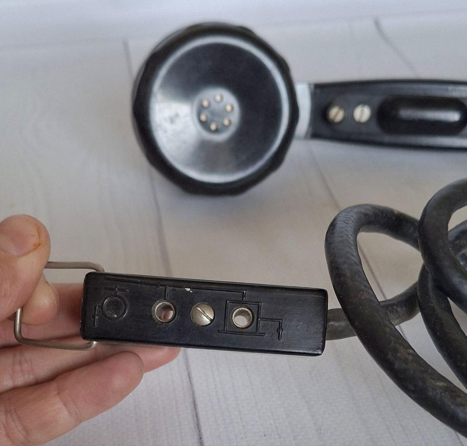 Vintage Rotary Telephone Parts, Handset From a Landline Phone of the ...