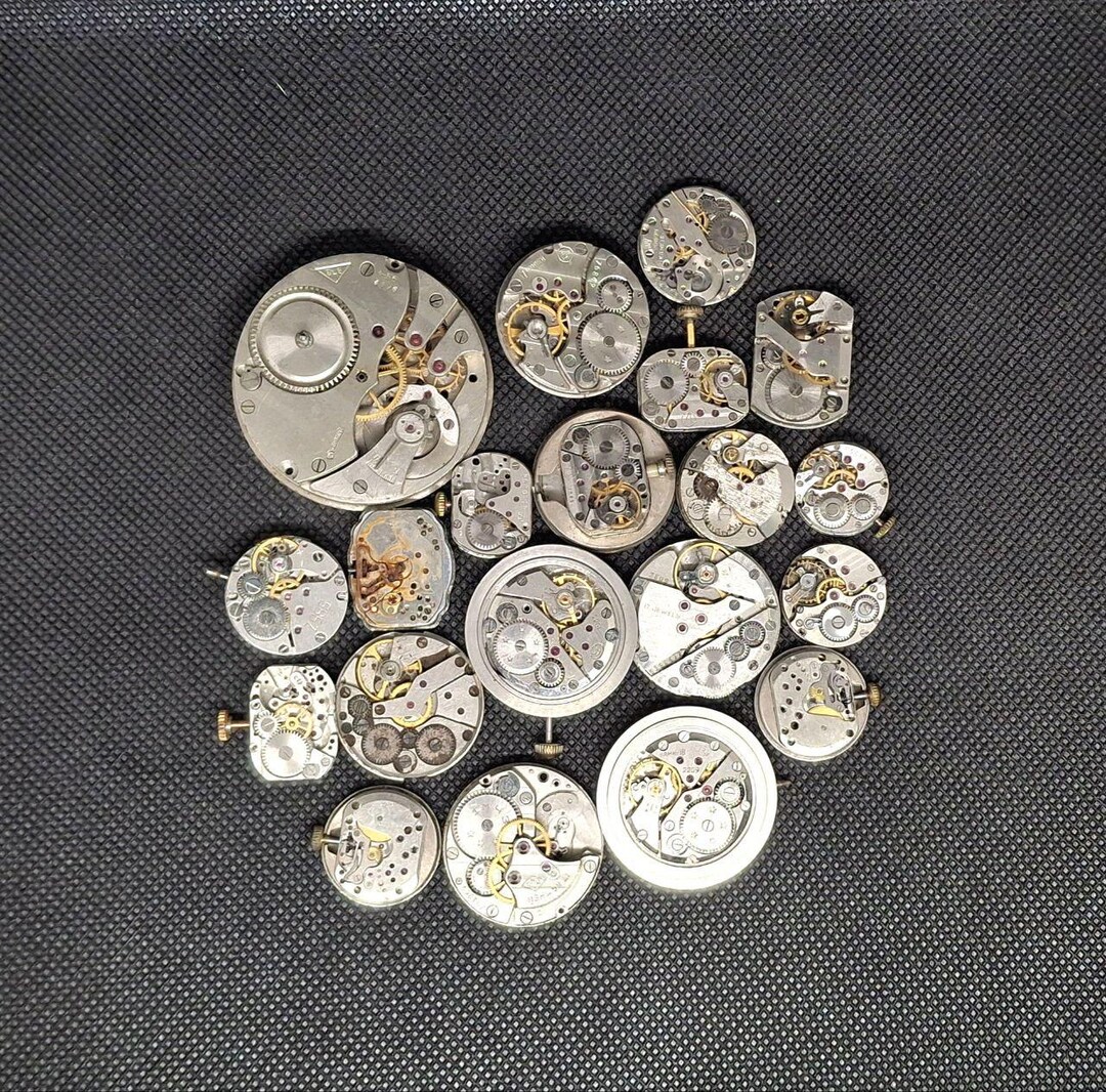 Watch Parts Set of 20 Pieces USSR Steampunk Watch Parts Women's Watch ...