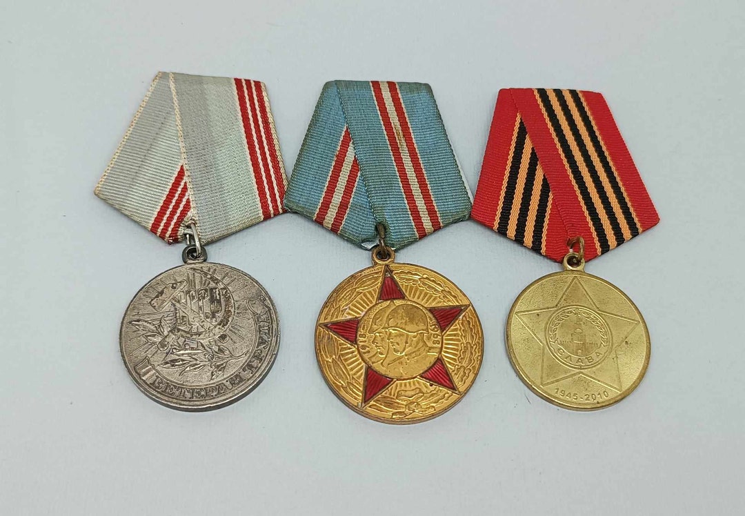 Set of 3 Medals of the USSR Medal 65 Years of Victory, 50 Years of the ...