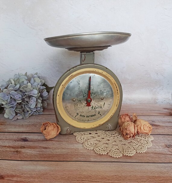 Vintage Metal Kitchen Weighing Scale Antique Scales of the - Etsy