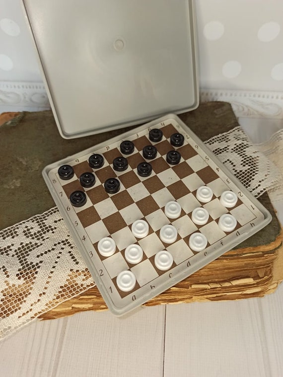 Vintage Pocket Magnetic Checkers Mini Travel Checkers Set USSR - Etsy