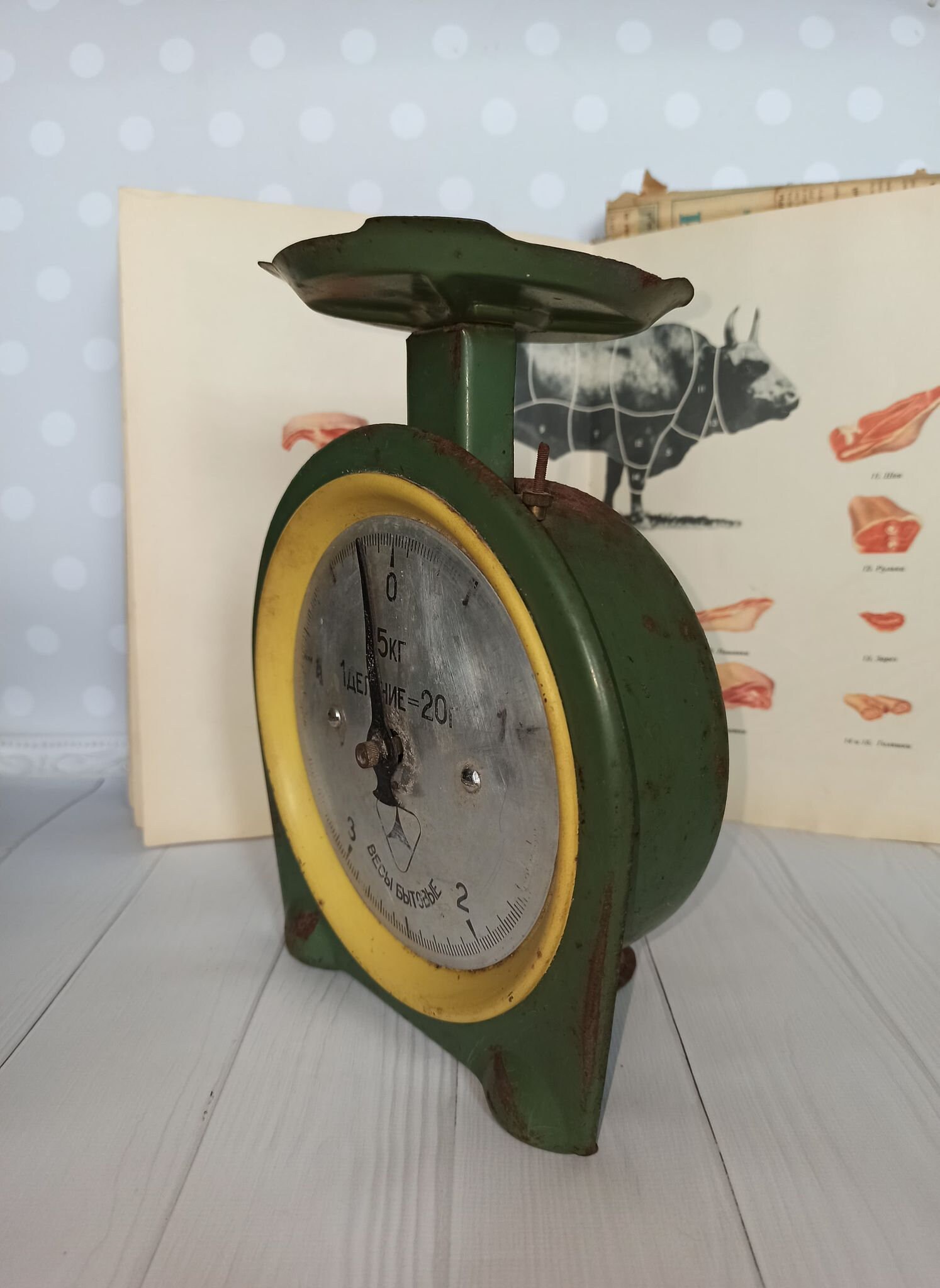 Antique Metal Kitchen Weighing Scale Antique Scales of the USSR 1960 ...