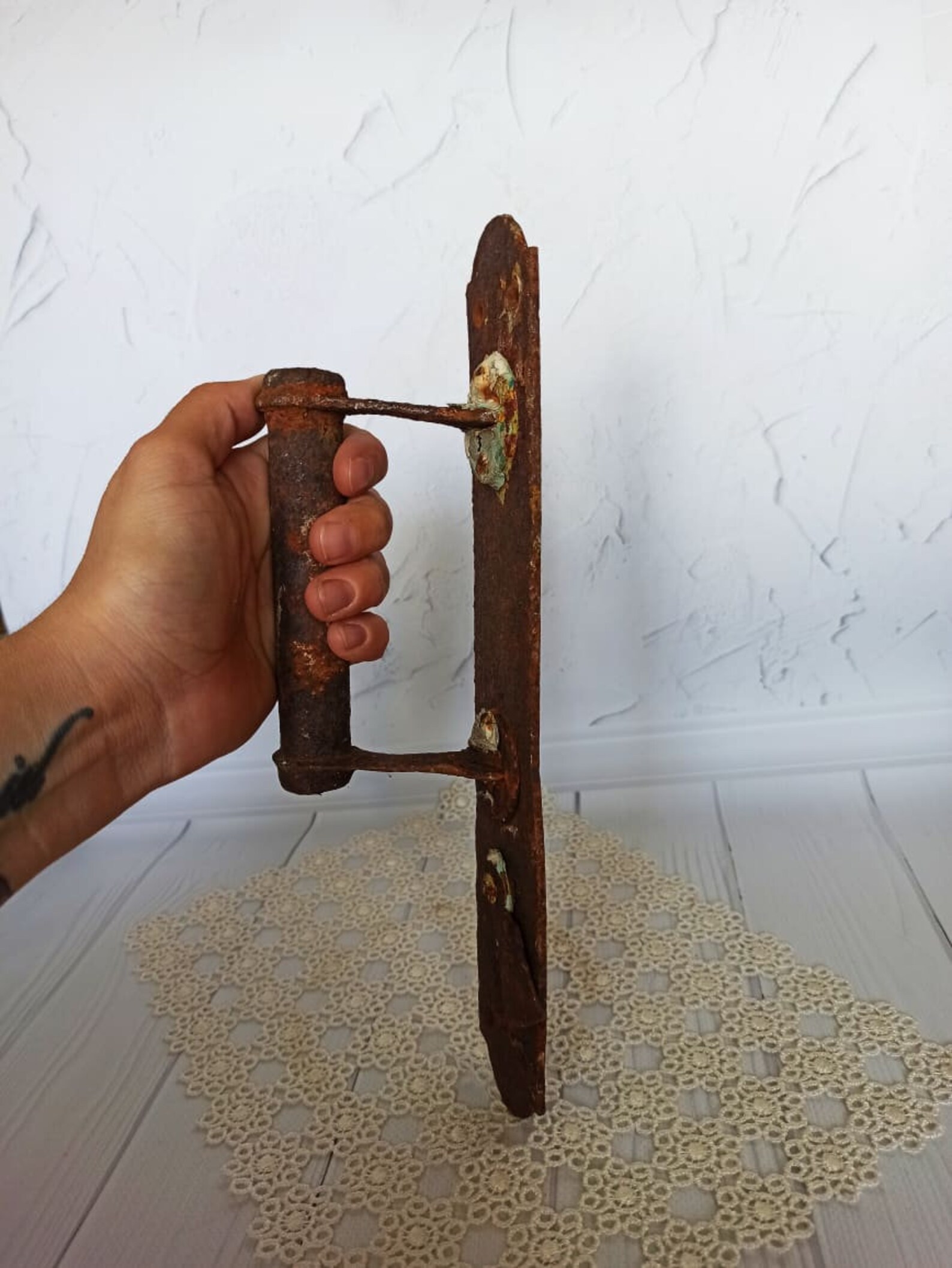 Vintage Door Handle Large Door Handle With Key Hole Old Barn - Etsy